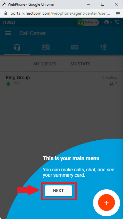 Using the Kinect Web Phone Application
